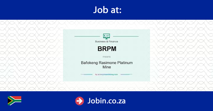 BAFOKENG PLATINUM MINE Open new post for permanent position