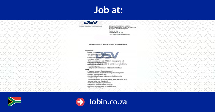 Dsv Global logistics transport